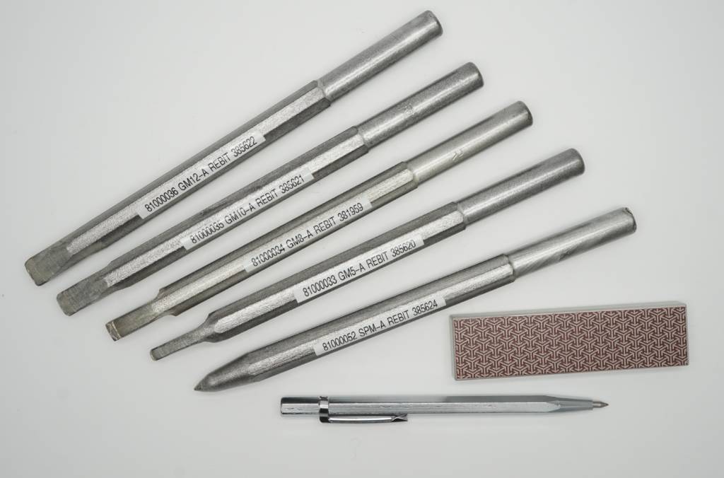 REBIT PROFESSIONAL SWEDISH PNEUMATIC CHISEL TOOL KIT – StoneToolShop.co.uk