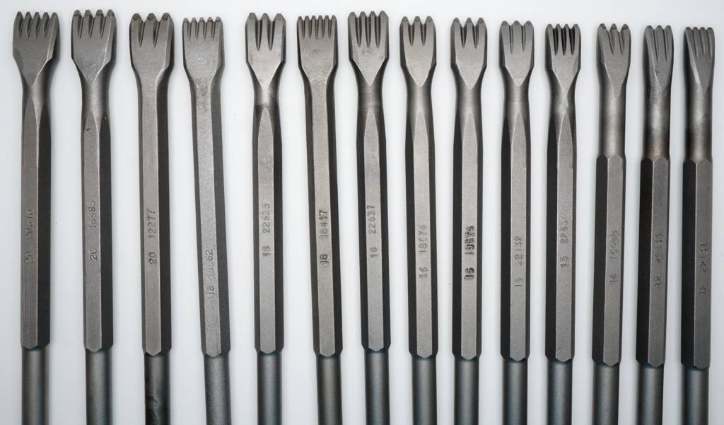 Milani TCT Teeth chisels for pneumatic hammer – StoneToolShop.co.uk